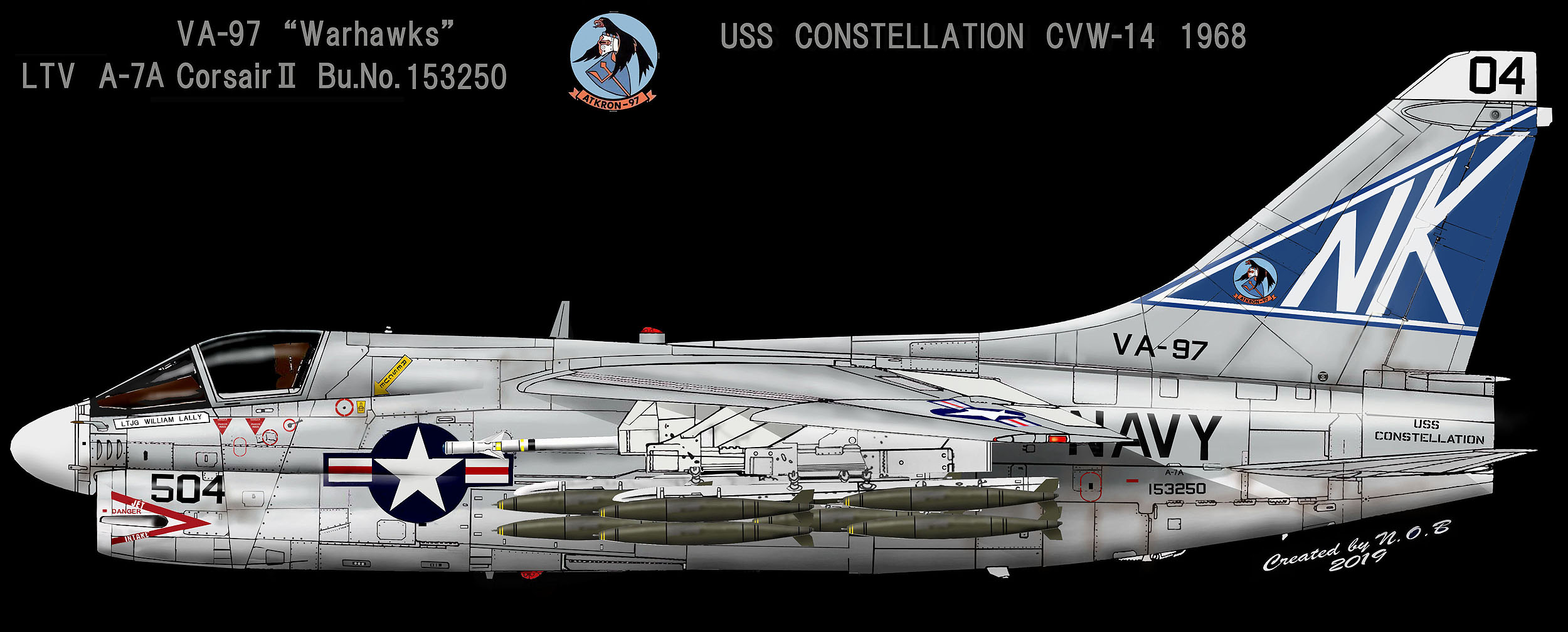 1975 年時 の va 97 a 7e の フォルム この頃 は ベトナム から 米軍 は 撤退 し て い た